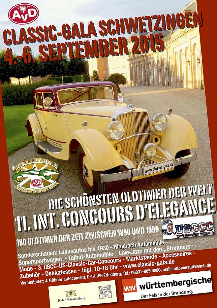11. Int. Concours d’Elegance AvD-Classic-Gala Schwetzingen – Oldtimer ...